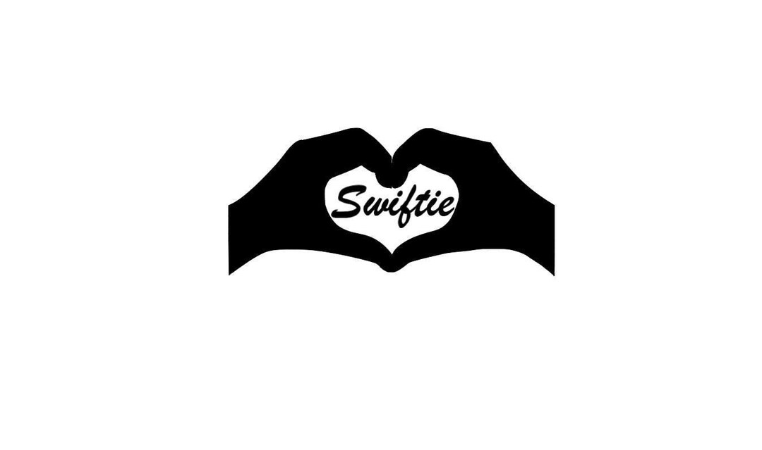 Swiftie Heart Hands Vinyl Decal, Taylor Swift Decal, Bumper Sticker ...