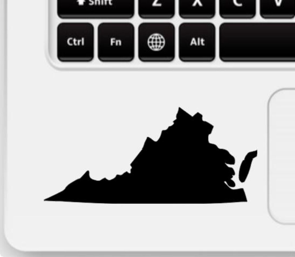 Virginia Vinyl Decal, Virginia Sticker, State of Virginia Outline ...