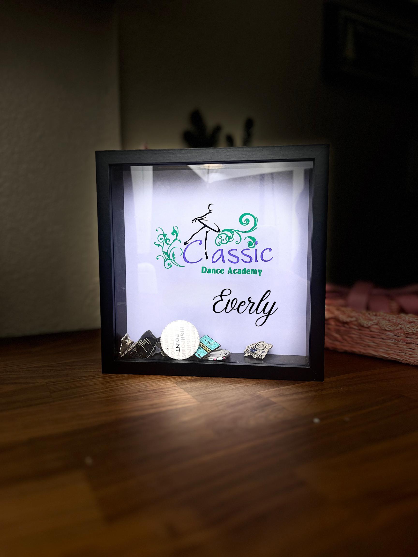 Custom Shadow Box for Dancers & Athletes - Personalized Award and Pin ...