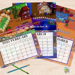 Printable Stardew Valley 2025 Wall Calendar Instant Download - Etsy