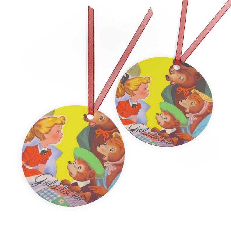 Retro Goldilocks and the Three Bears Christmas Grimms Fairytales Mother ...