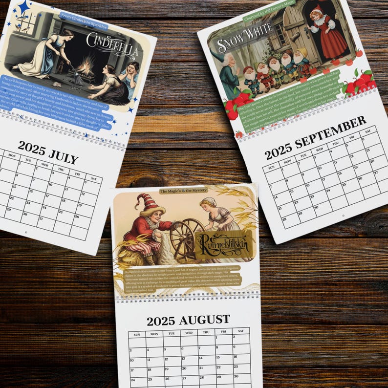 Fairytale Villains Old World Storybook 2025 Wall Calendar Fantasy ...