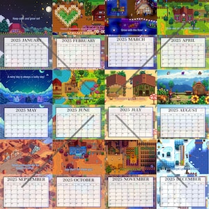 Printable Stardew Valley 2025 Wall Calendar Instant Download - Etsy