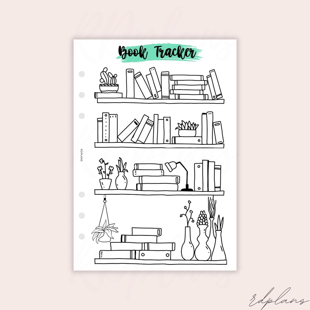 A5 Book Reading Tracker Planner Page | Journaling | Planning | Book ...
