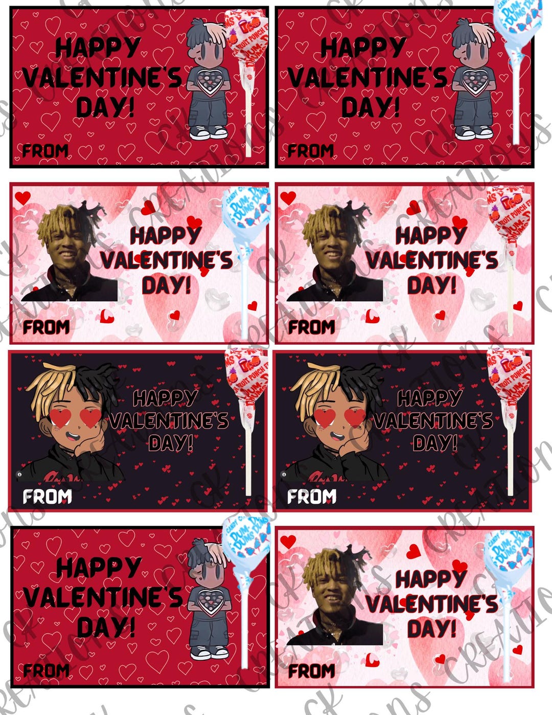 Rap-inspired Valentine’s Day Card With Sucker – Hip-hop Love Card ...