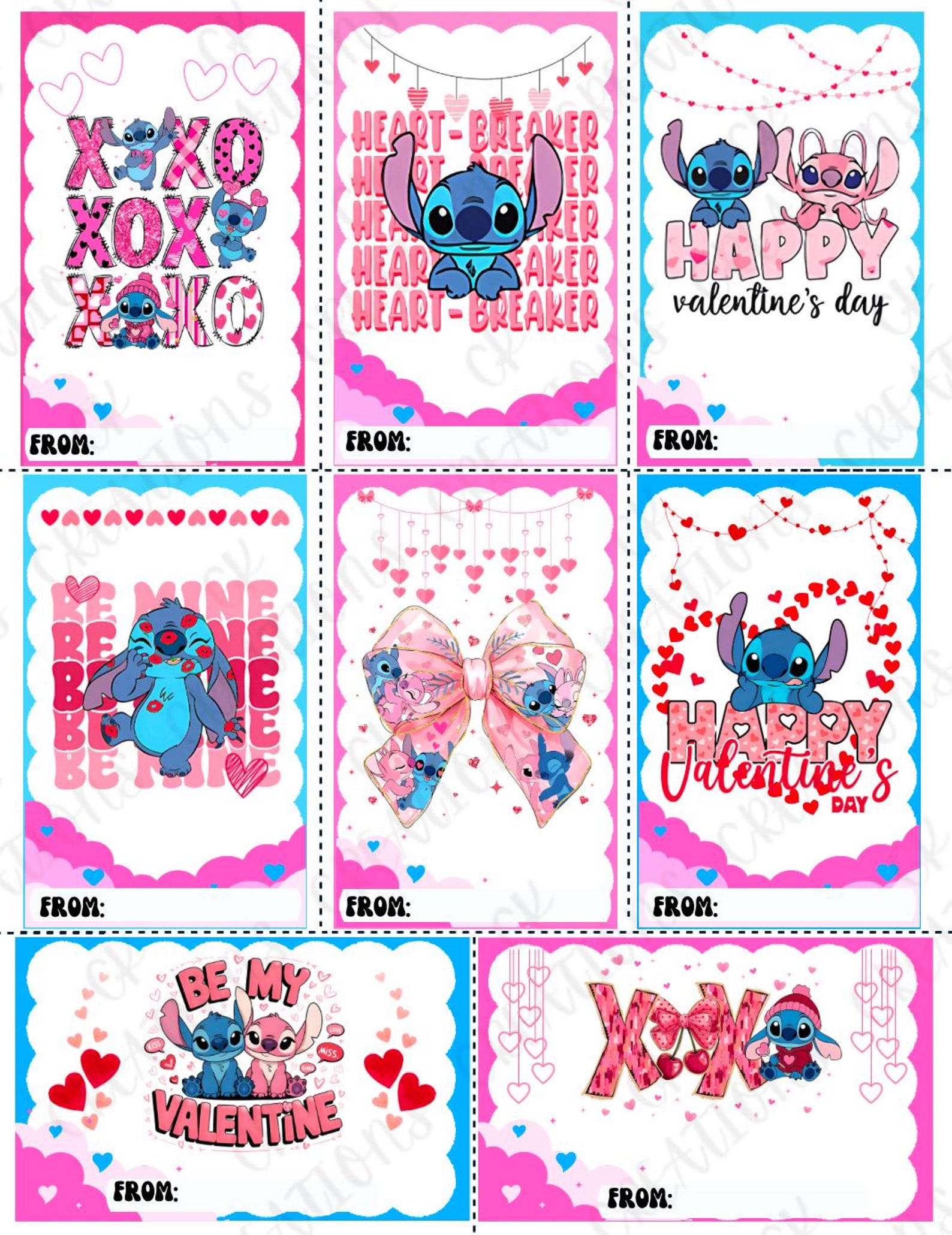 Digital Inspired Kids Valentine Exchange Cards – Printable Valentines ...