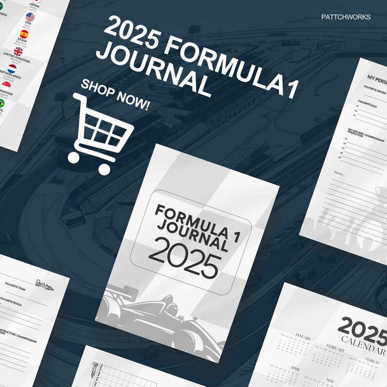 F1 Race Journal 2025 | F1 Race Planner 2025 | Formula 1 - Etsy