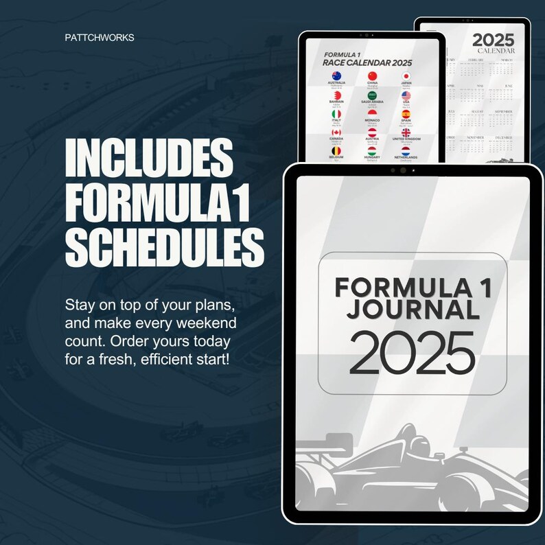 F1 Race Journal 2025 | F1 Race Planner 2025 | Formula 1 - Etsy