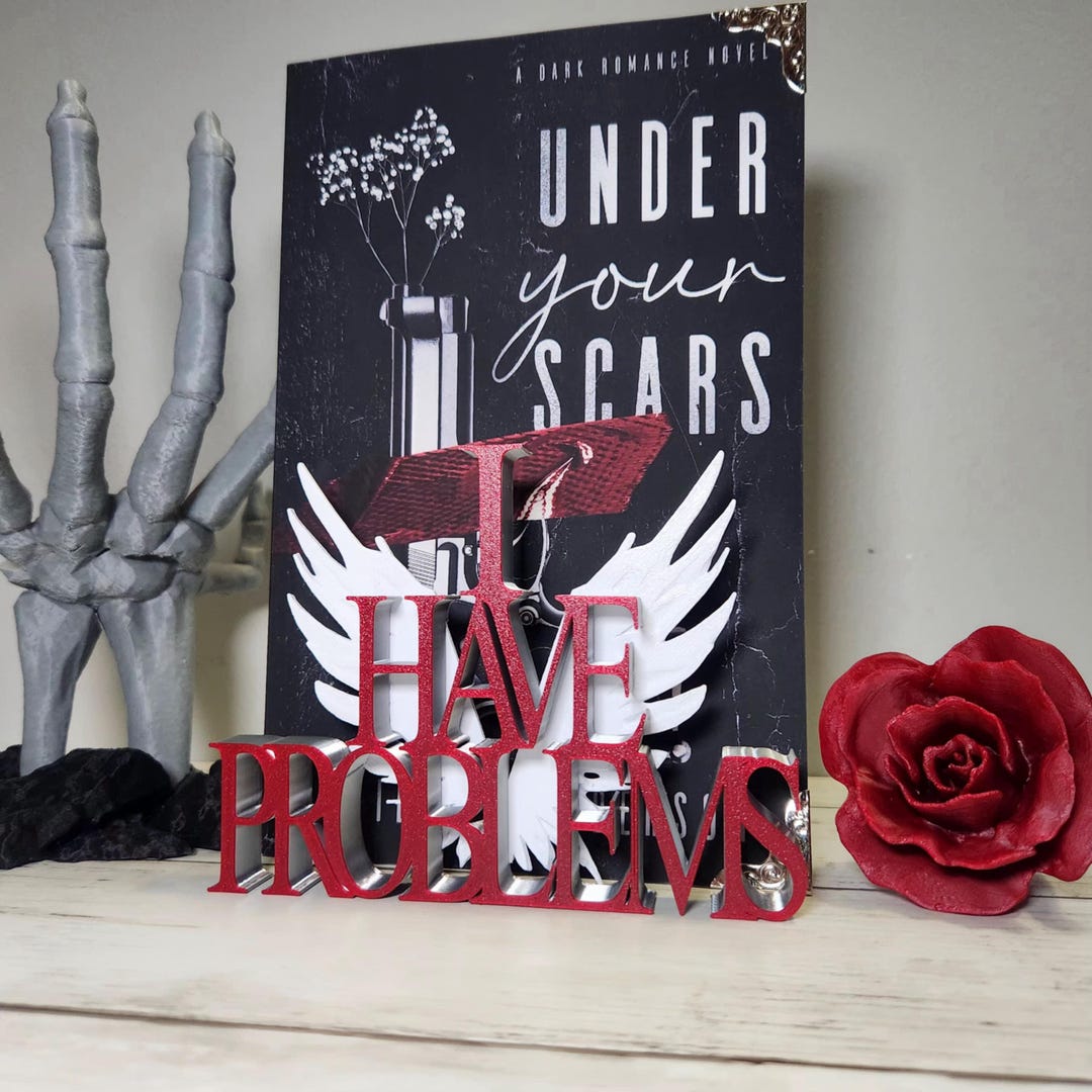 I Have Problems- Standing Shelf Decor Sign With Angel Wings - Etsy