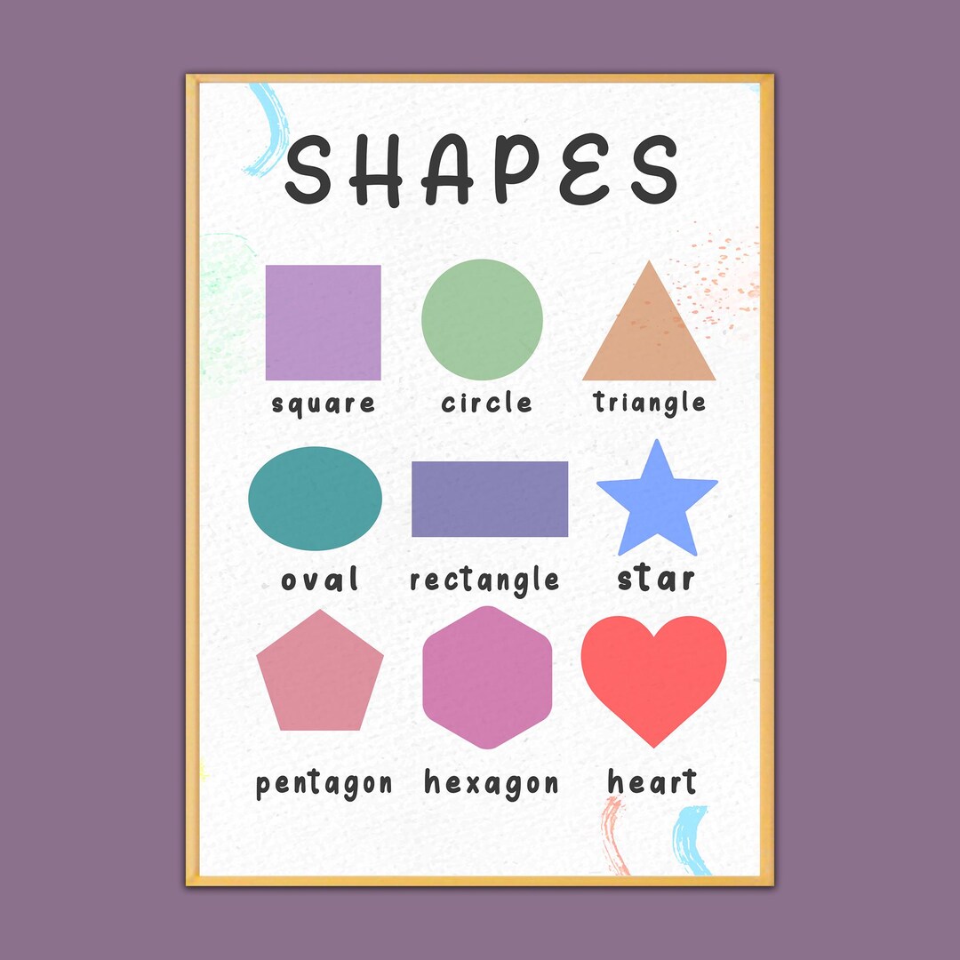 Shapes Poster for Kids, Printable Shapes Poster for Kids! - Etsy