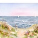 Cape Cod Art, Watercolor Beach Painting, Summer Cottage Art Print ...