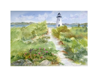 Martha's Vineyard Icon Watercolor Illustration - Etsy