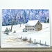 Watercolor Winter Barn Art, Barn Snow Print , Winter Wall Decor, Barn ...
