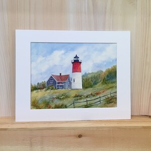 Cape Cod Art Lighthouse Art Print Watercolor Art Lighthouse Cape Cod ...