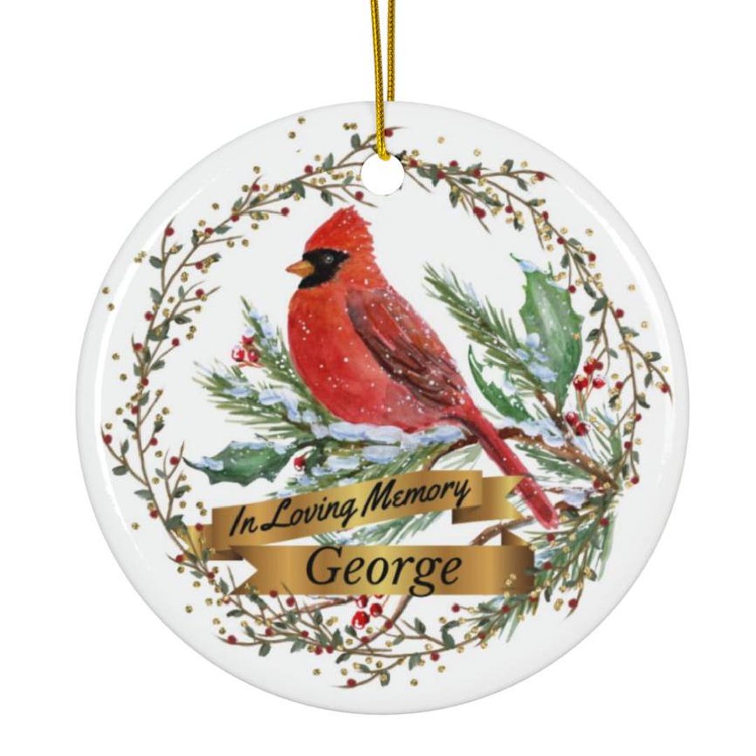 Personalized Cardinal Ornament, in Loving Memory Custom Ornament - Etsy