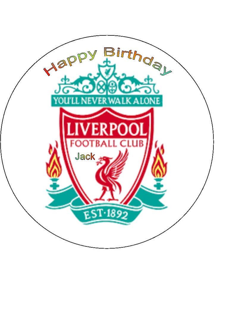 Liverpool Fc Inspired Cake Topper 7.5 Circle - Etsy