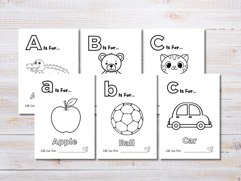 ABC Baby Shower Coloring Sheets | Animal Alphabet Colouring Pages ...