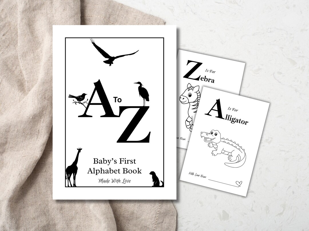 ABC Baby Shower Coloring Book | Animal Alphabet Colouring Pages | Baby ...