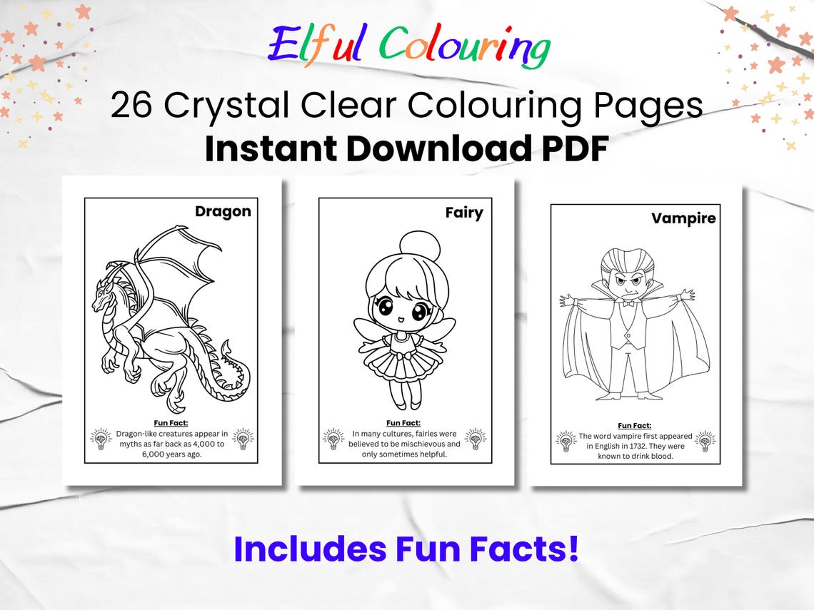 A-Z Magical Creatures Coloring Pages - 26 Kids Colouring Sheets ...