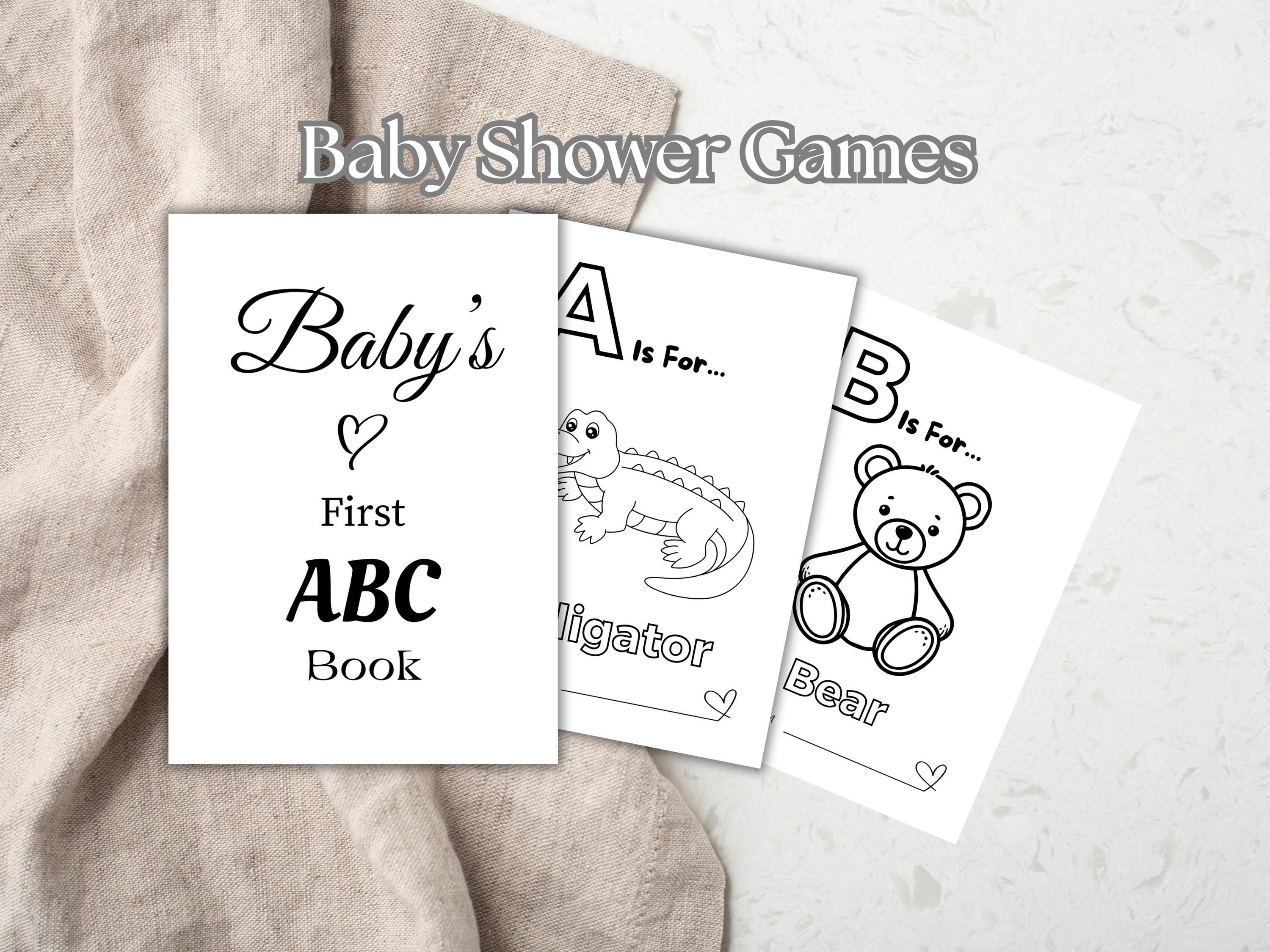 ABC Baby Shower Coloring Sheets | Animal Alphabet Colouring Pages ...