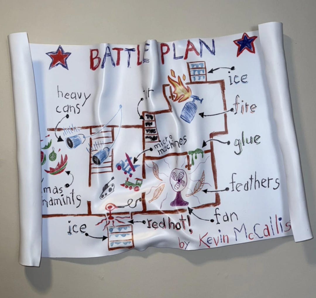 Home Alone Battle Plan Wall Art (screen Accurate) - Etsy