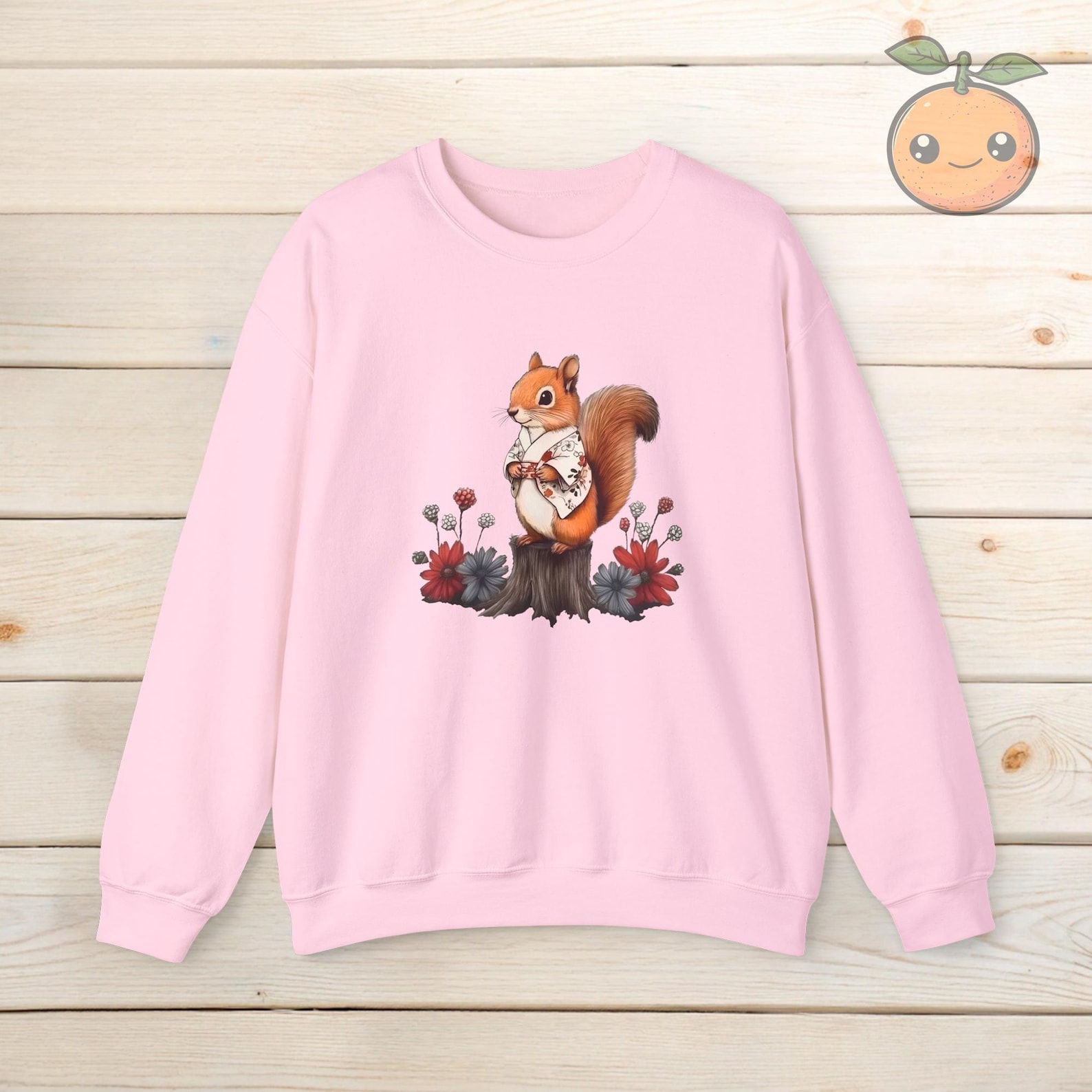Squirrel With Kimono Sweatshirt | Vintage Animal Pullover, Japanese ...