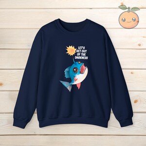 Abyssal Angler Fish Sweatshirt: Funny Deep Sea Monster Pullover - Etsy