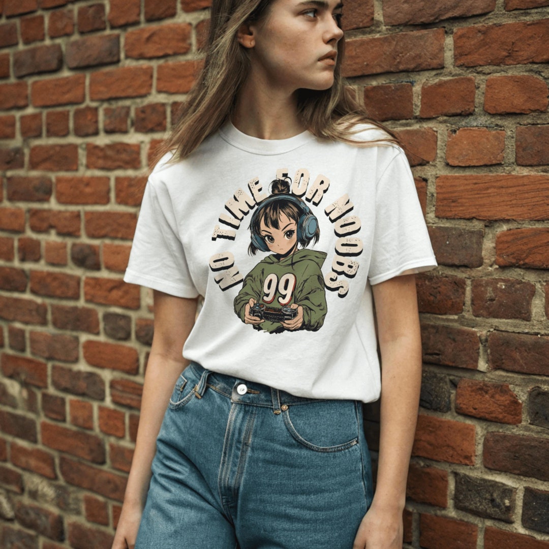 Gamer Girl No Time for Noobs Vintage T-shirt, Video Game Tee, Gaming ...
