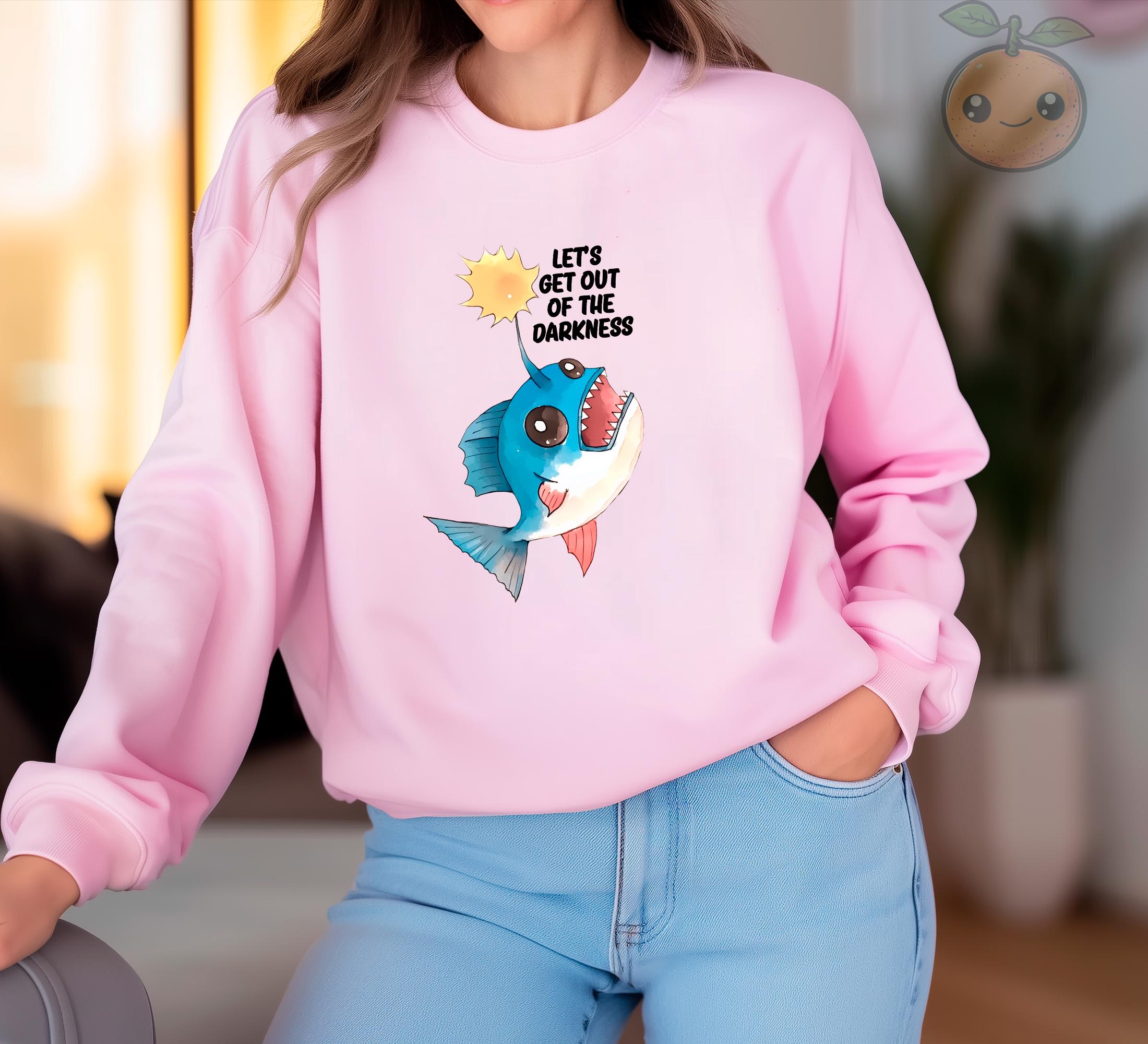 Abyssal Angler Fish Sweatshirt: Funny Deep Sea Monster Pullover - Etsy