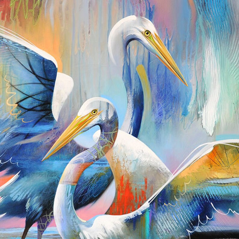 Arte contemporáneo de las aves tropicales Reproducción | Etsy