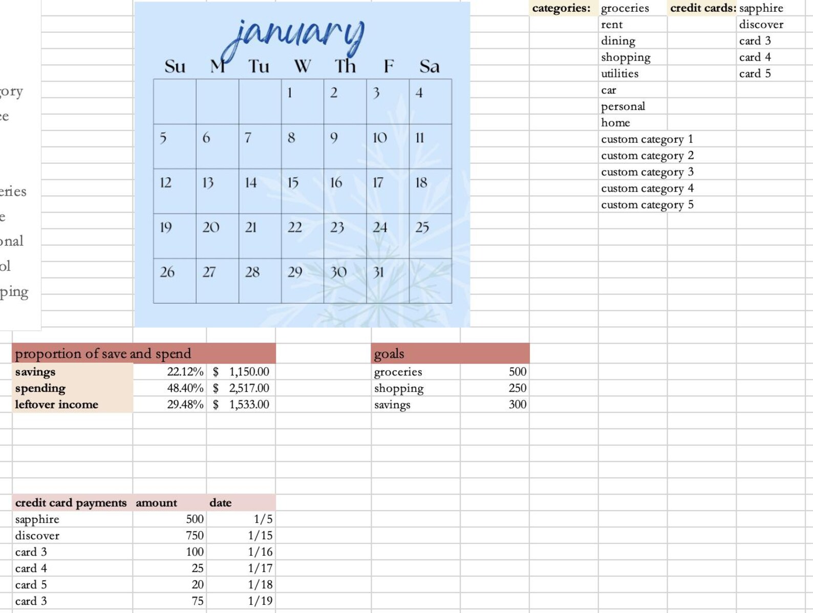Simple 2025 Excel Monthly Budget Planner- Aesthetic and Minimalist ...