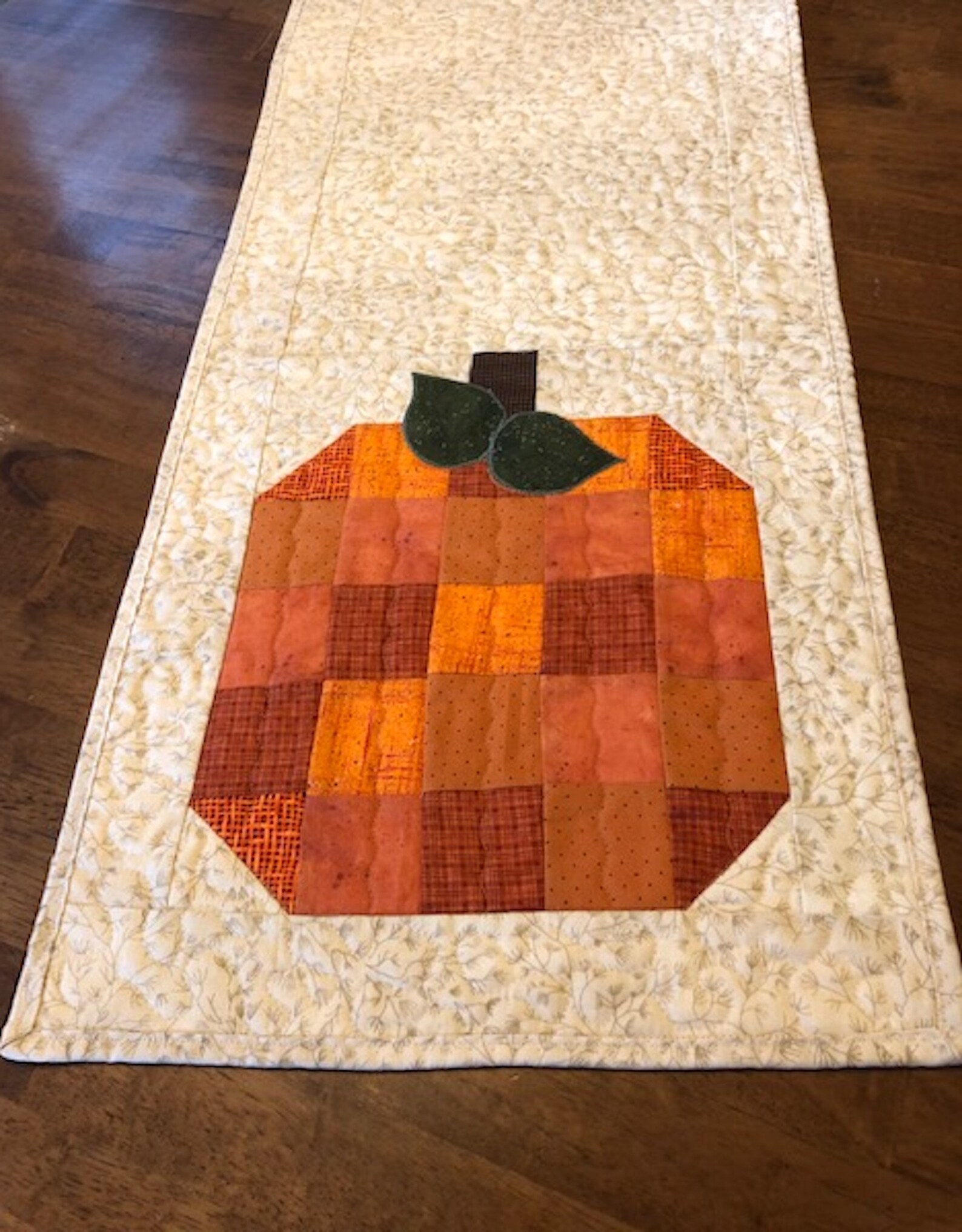 Pumpkin Fall Autumn Pieced Quilted Table Runner Quiltsy | Etsy
