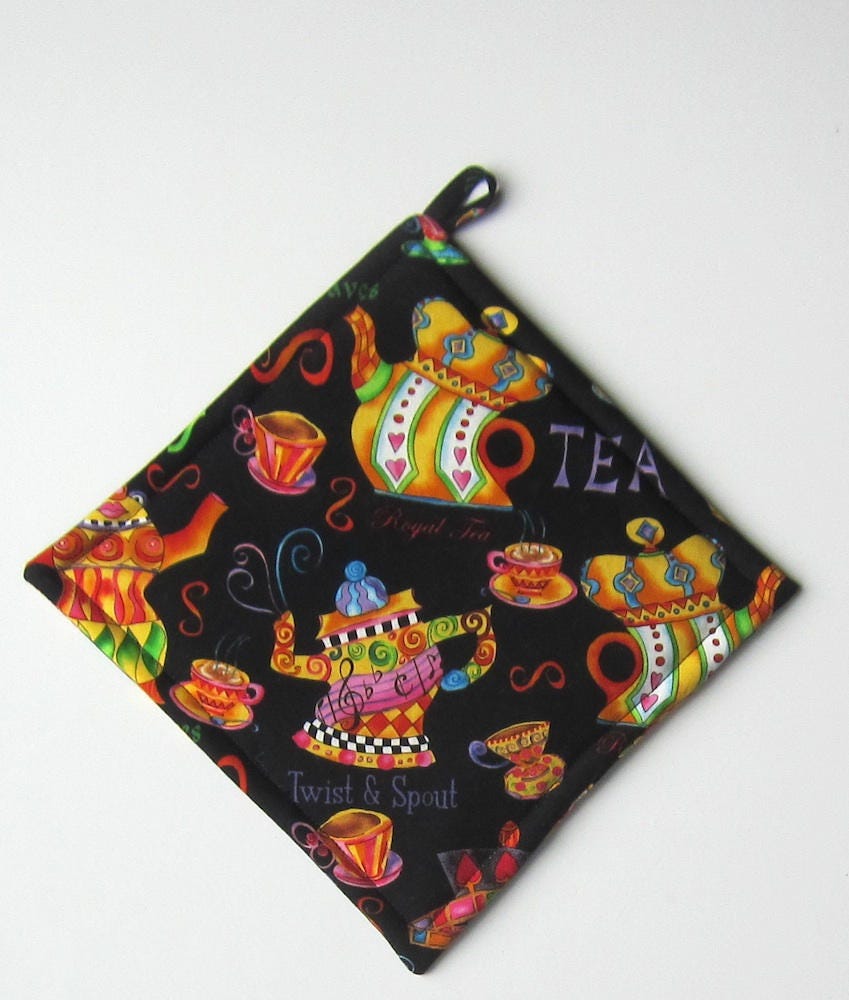 Twisting and Royal Dancing Teapots Pot Holders Set of Two - Etsy