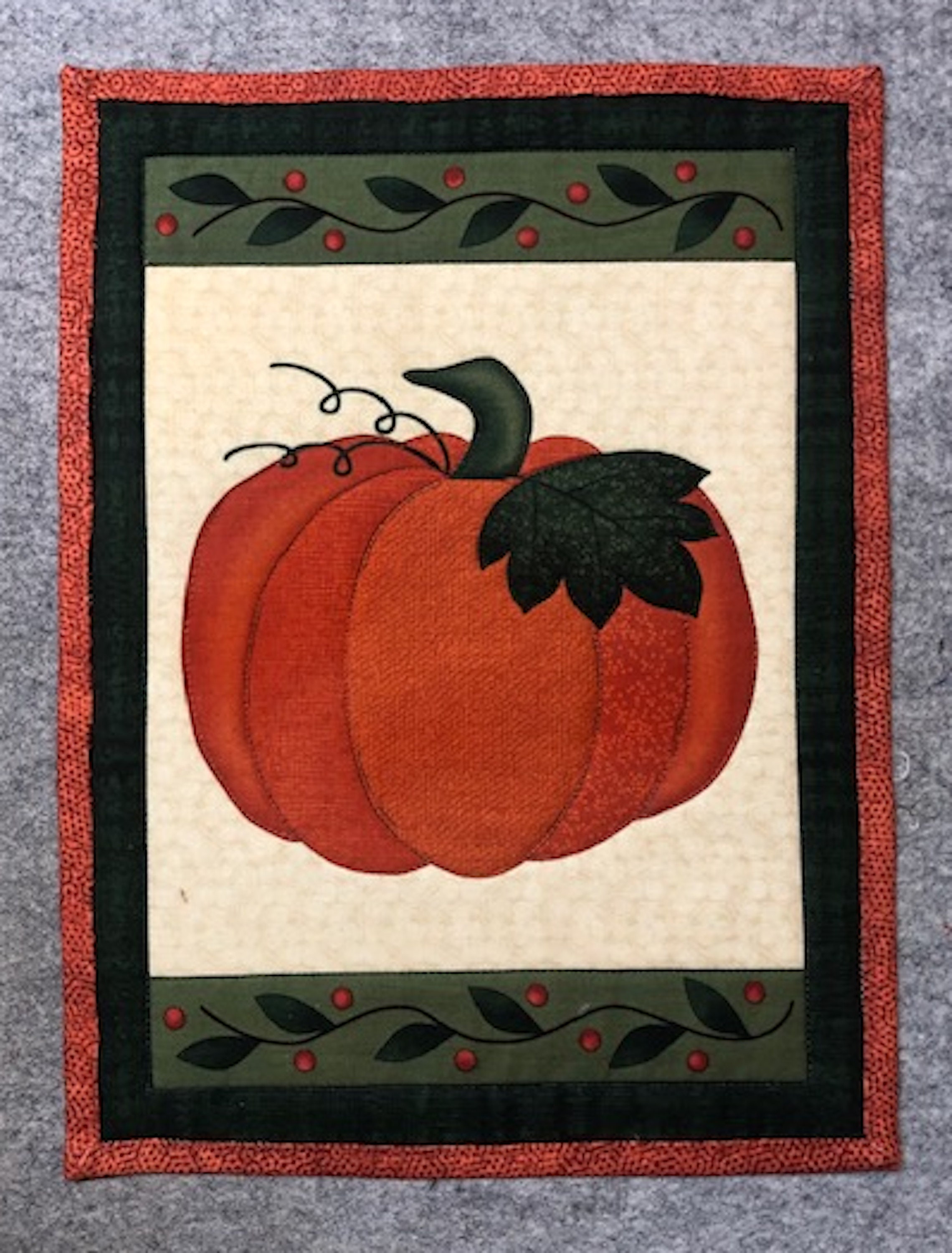 Pumpkin Fall Autumn Harvest Quilted Mug Rug Quiltsy Handmade - Etsy