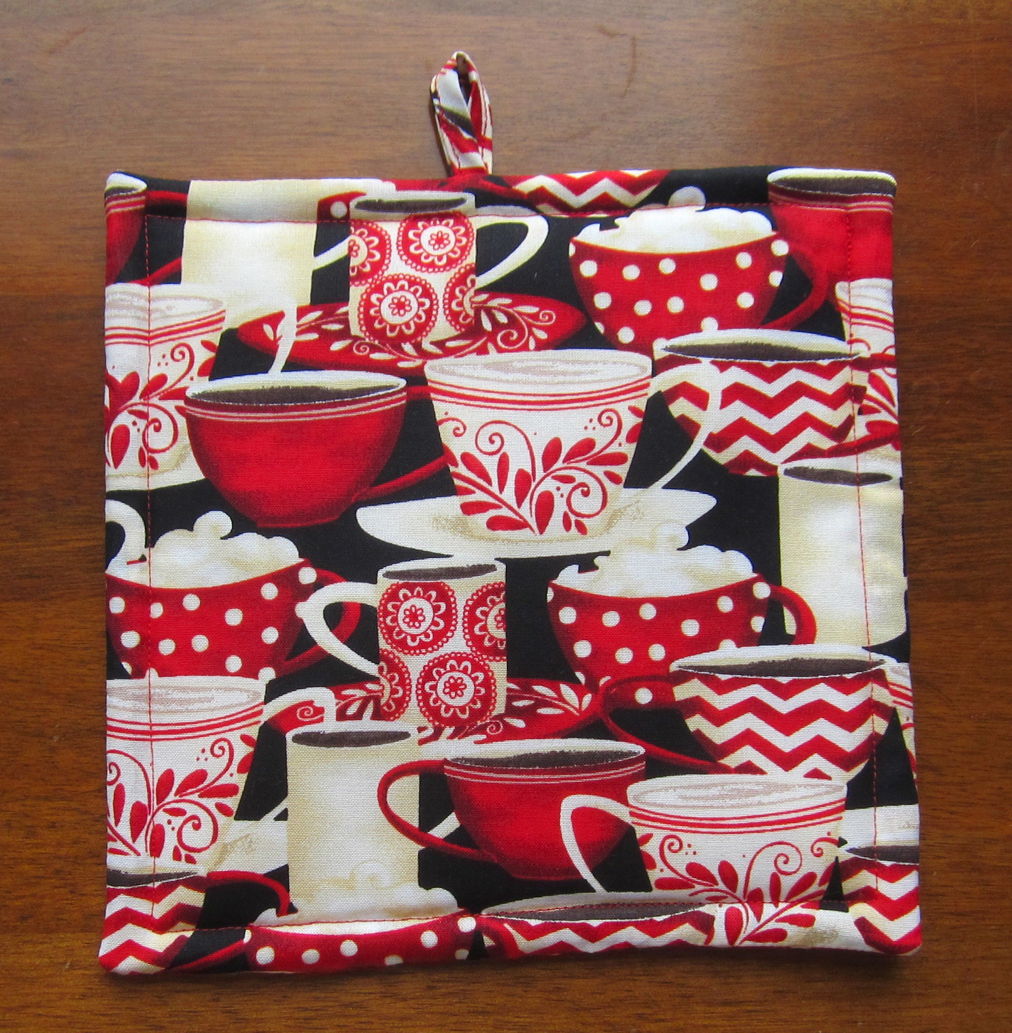 Red and White Polka Dot/striped Coffee/tea Cups Coffee Break Cocoa Time ...