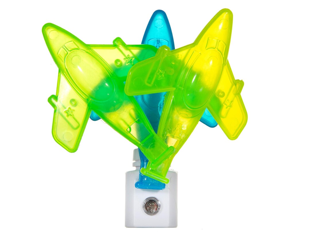 Toy Airplane Night Light: Handcrafted LED Plug-in With Sensor - Etsy