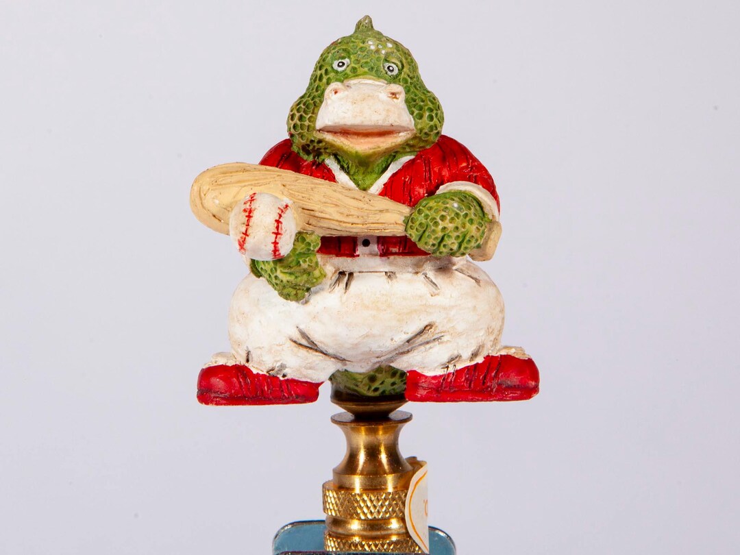 Vintage Alligator Lamp Finial: Baseball Bat & Ball Resin Topper - Etsy