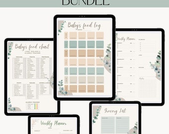 Baby Meal Planner | Food Tracker | Baby First Food | Grocery List ...