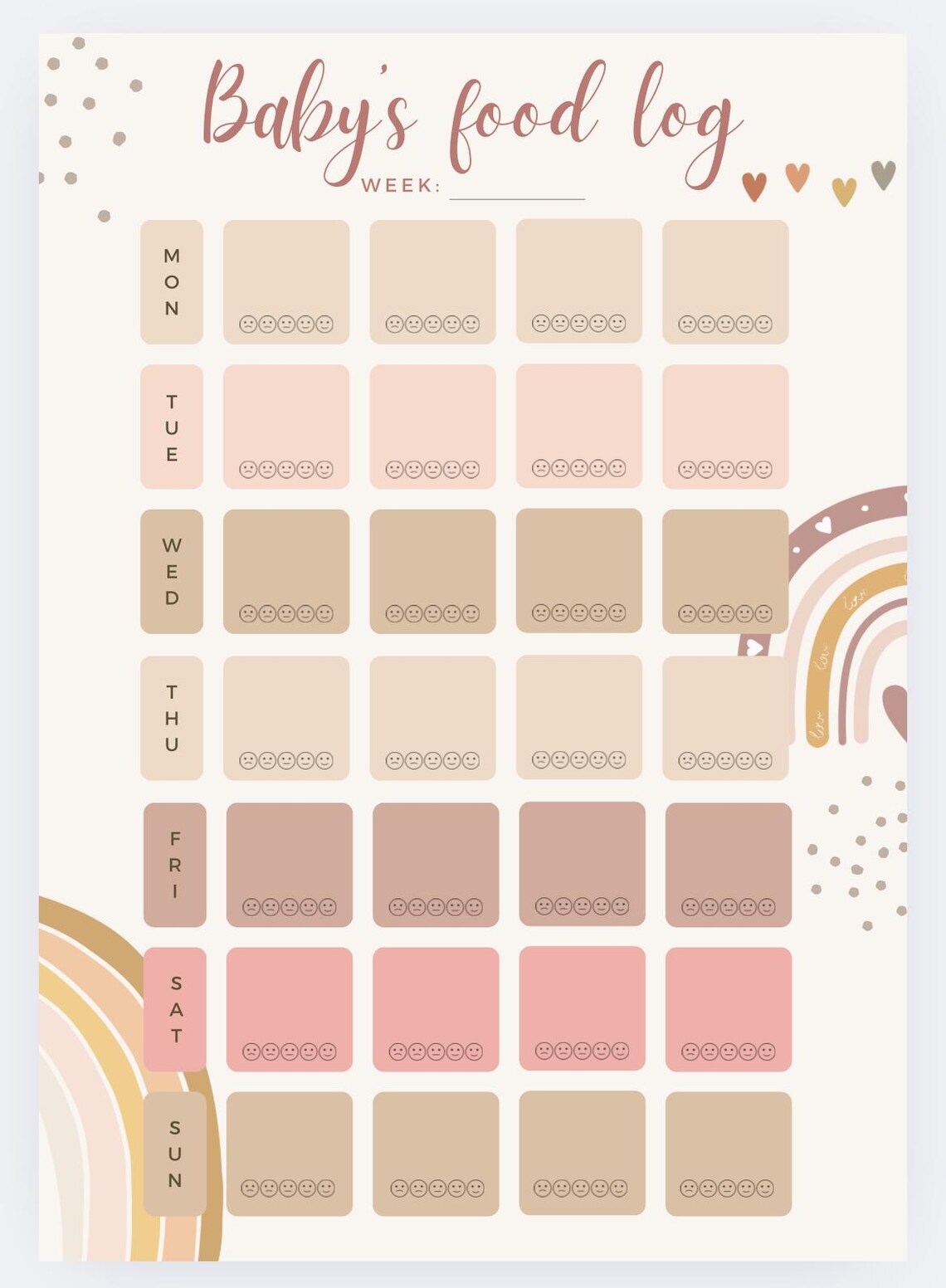 Baby Meal Planner | Food Tracker | Baby First Food | Grocery List ...