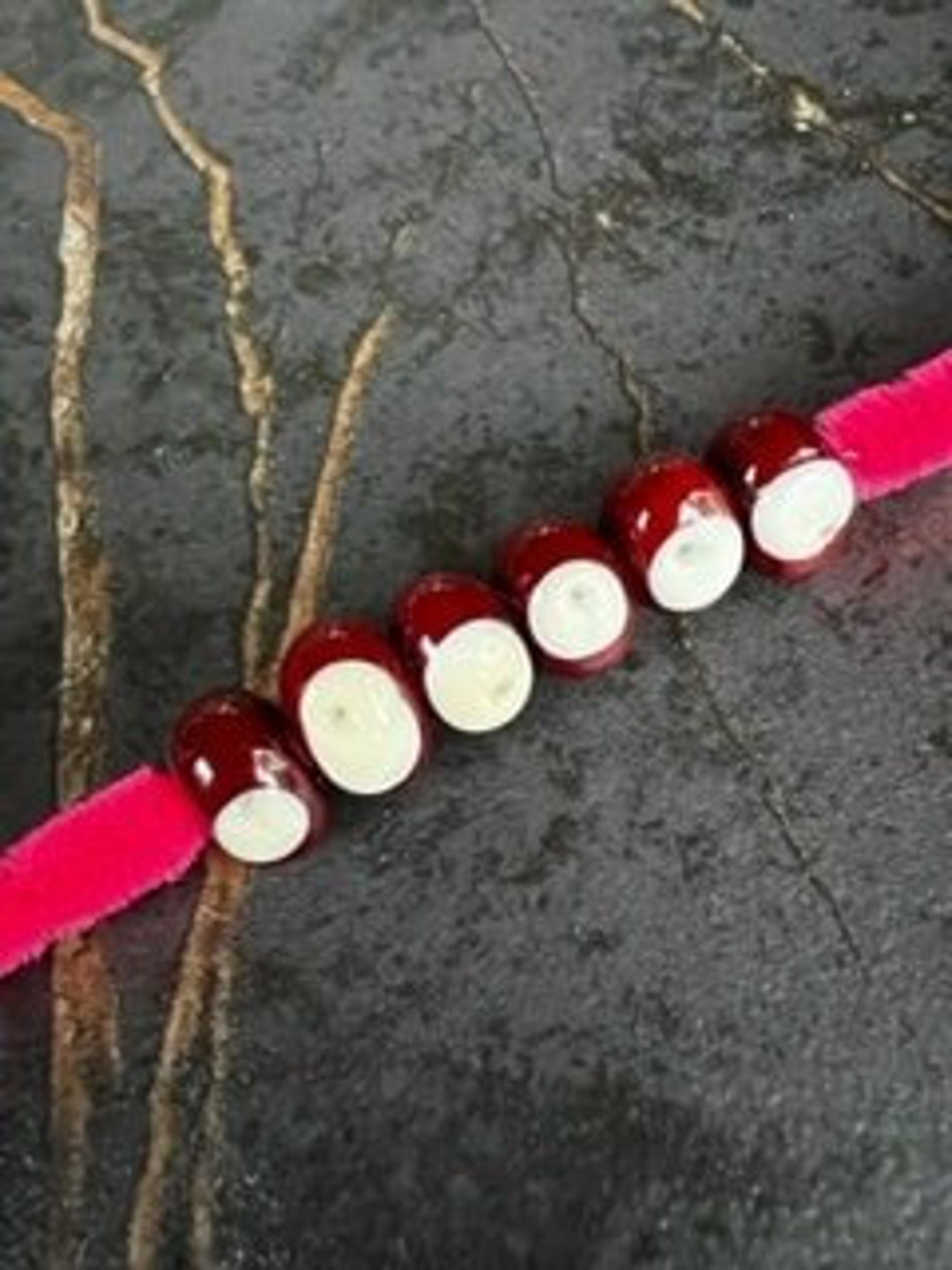 Buckeye Glass Beads Inspired by Ohio Football Scarlet and Grey - Etsy