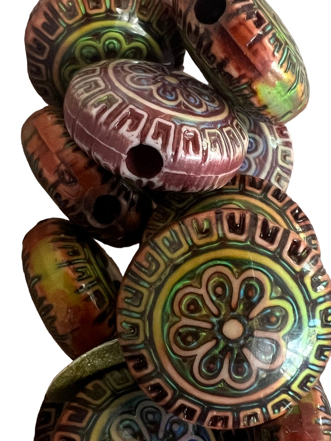 Mood Beads Focal/ Mirage Mood Beads/ Polymer Clay Beads/ Color Changing ...