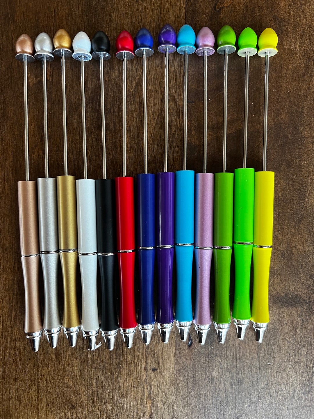 BUY BULK & Save/beadable Metal Featherweight Pens/add a Bead Metal Pens ...