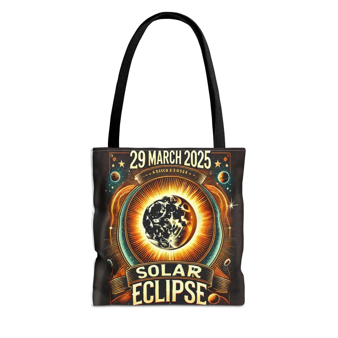 Solar Eclipse Tote Bag Celestial Design, Space Lover Gift, March 2025 ...