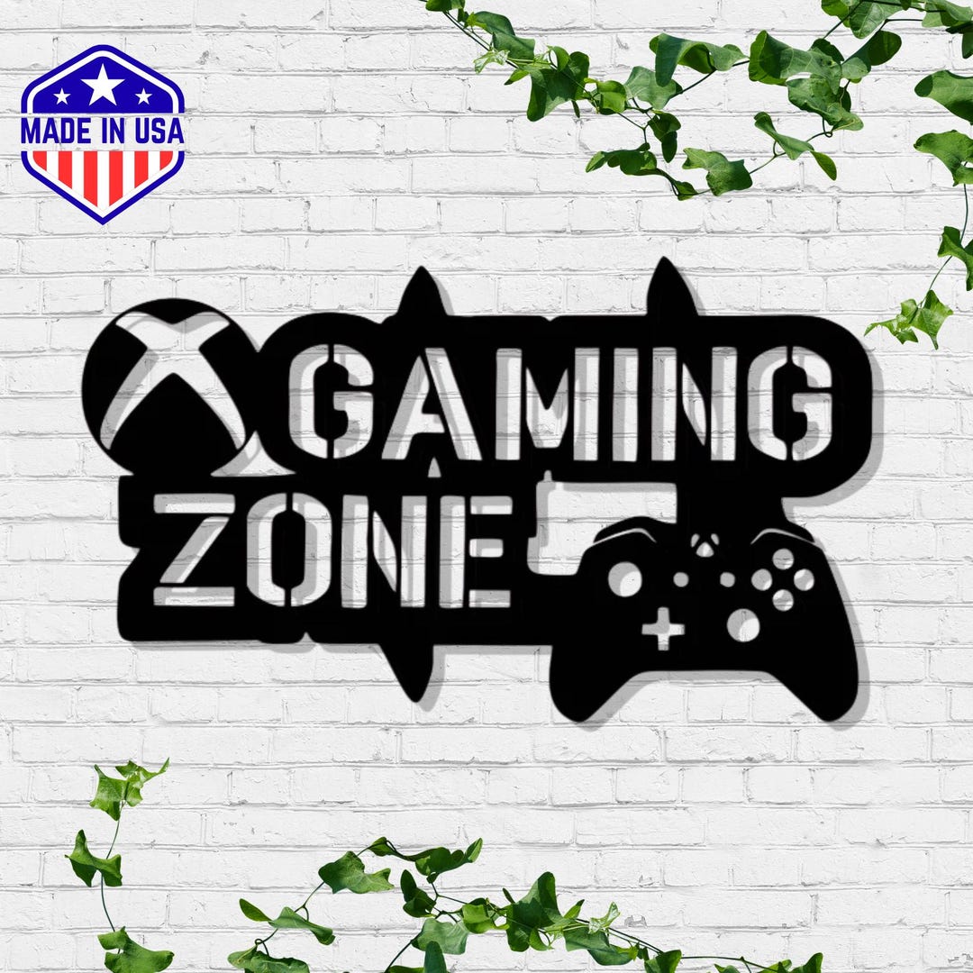 Metal Game Room Sign: Retro-modern Gamer Wall Art - Etsy