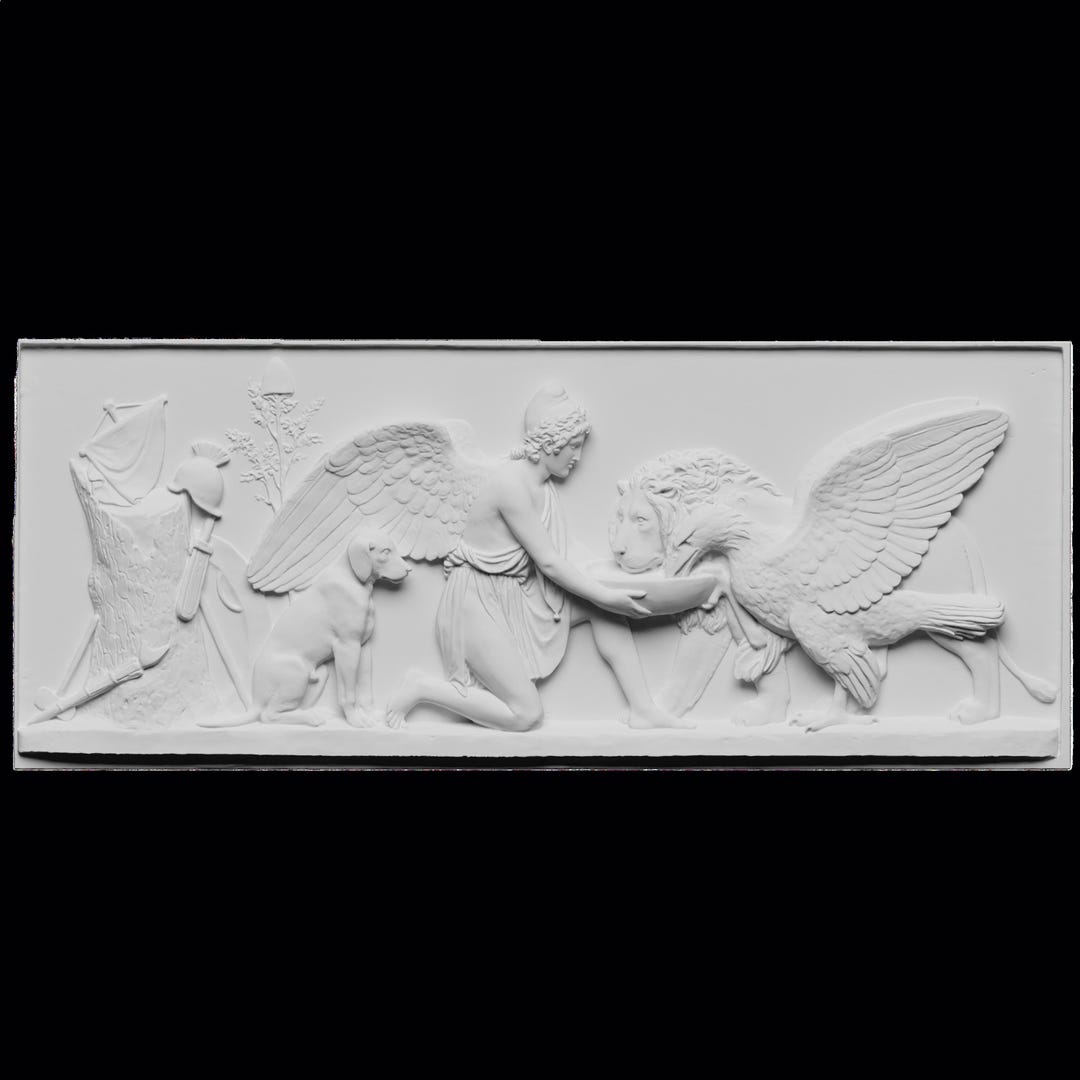 Genius of Peace and Freedom Natural Marble Stone Statue - Etsy