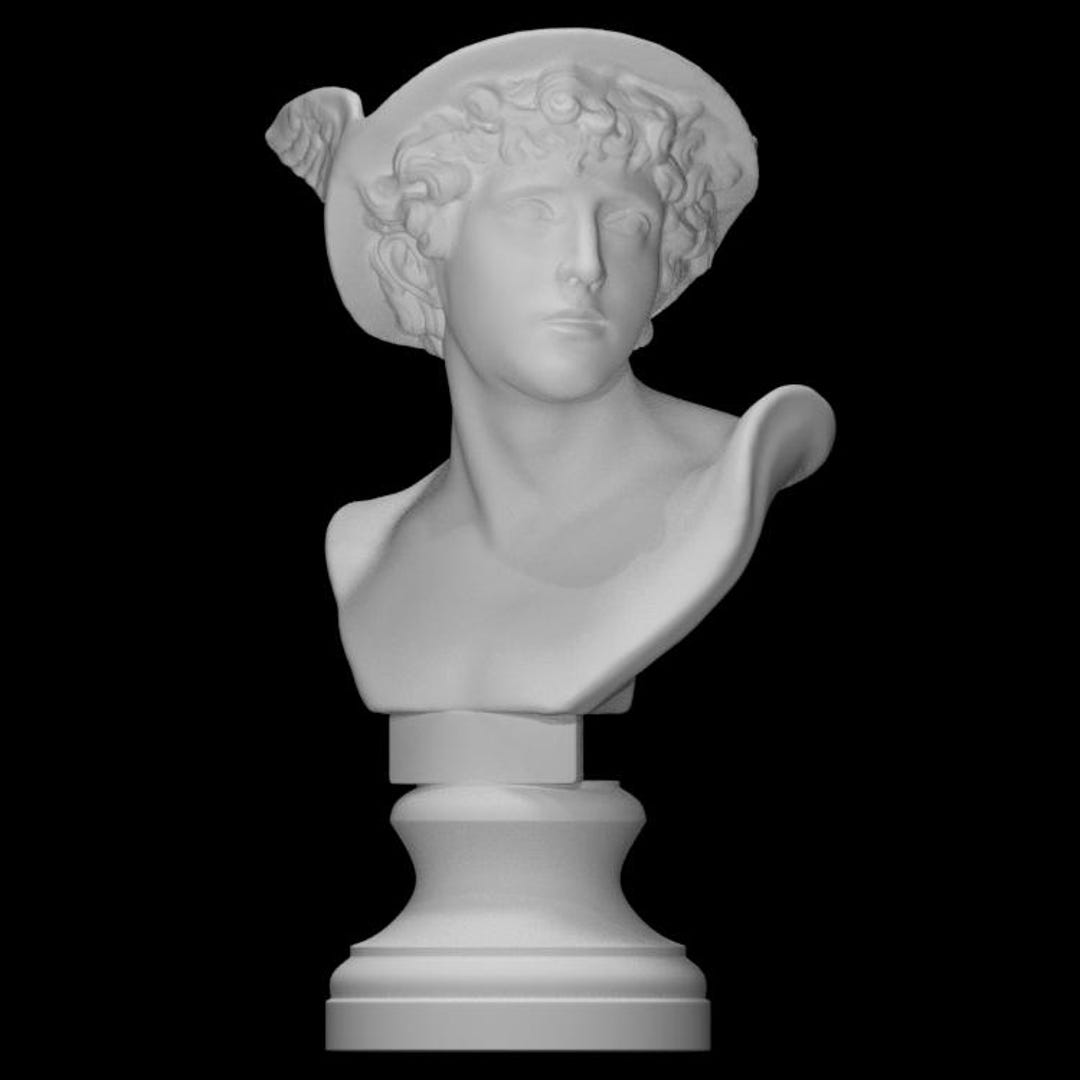 Mercury Bust Natural Marble Stone Statue - Etsy