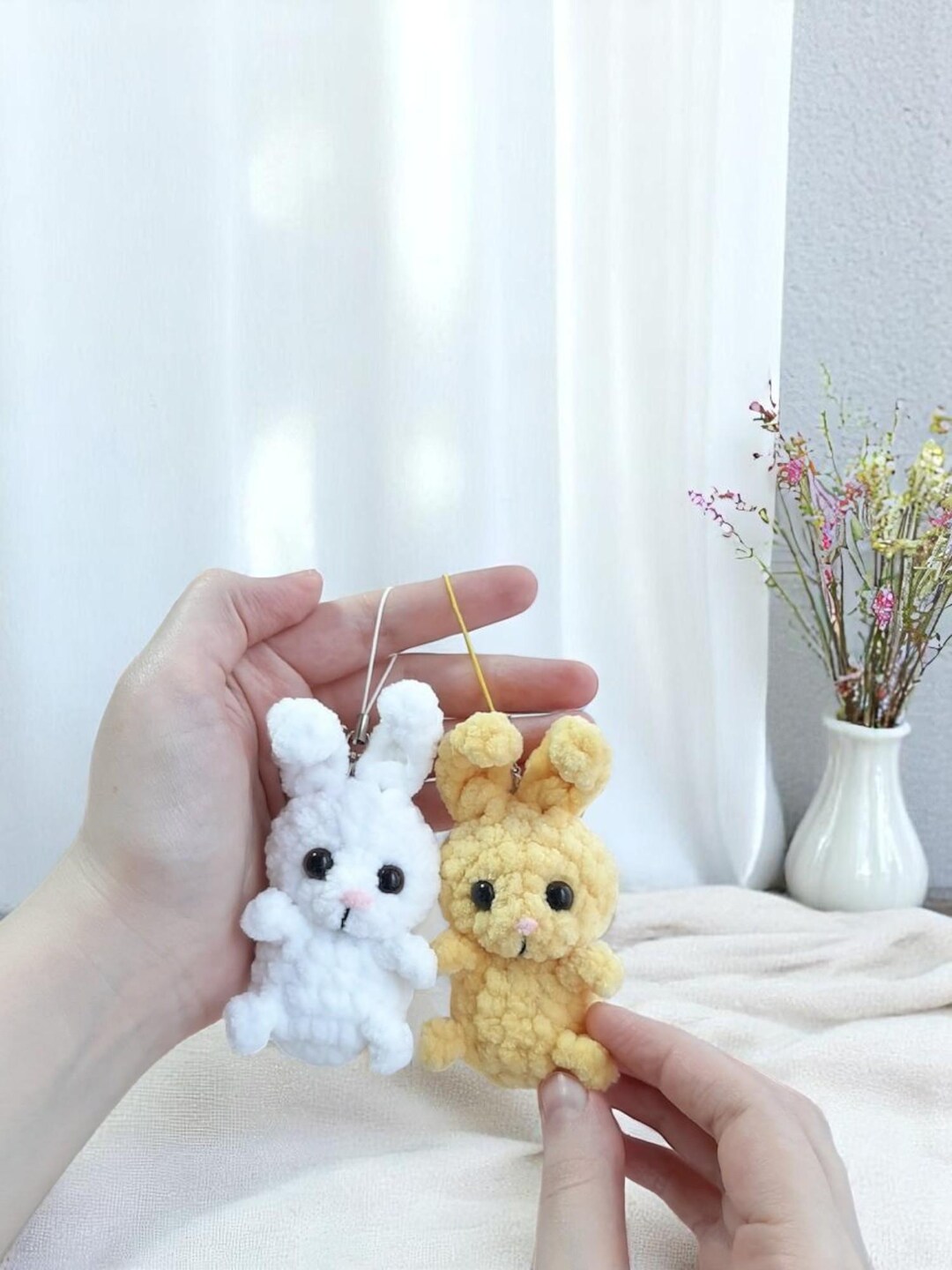 Bunny Keychain Crochet Pattern PDF, Amigurumi Tutorial, DIY Amigurumi ...