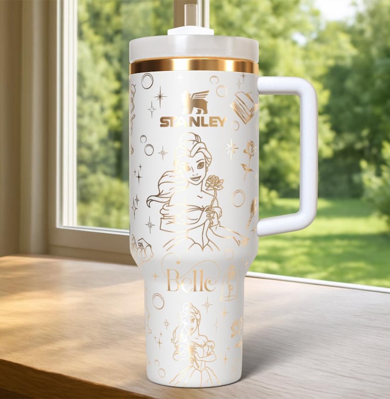 Laser Engraved Beauty and the Beast Tumbler 40oz - Etsy