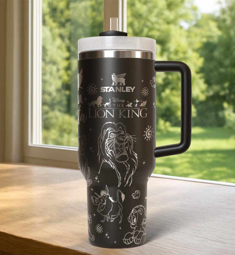 Laser Engraved Lion King 40oz Tumbler , Insulated Hot and Cold Cup - Etsy