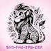 Simba Mandala SVG, Enchanted Svg, Silhouette Cut Files, Zentangle SVG ...